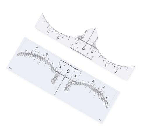 Disposable Eyebrow Ruler Stickers (10 units)