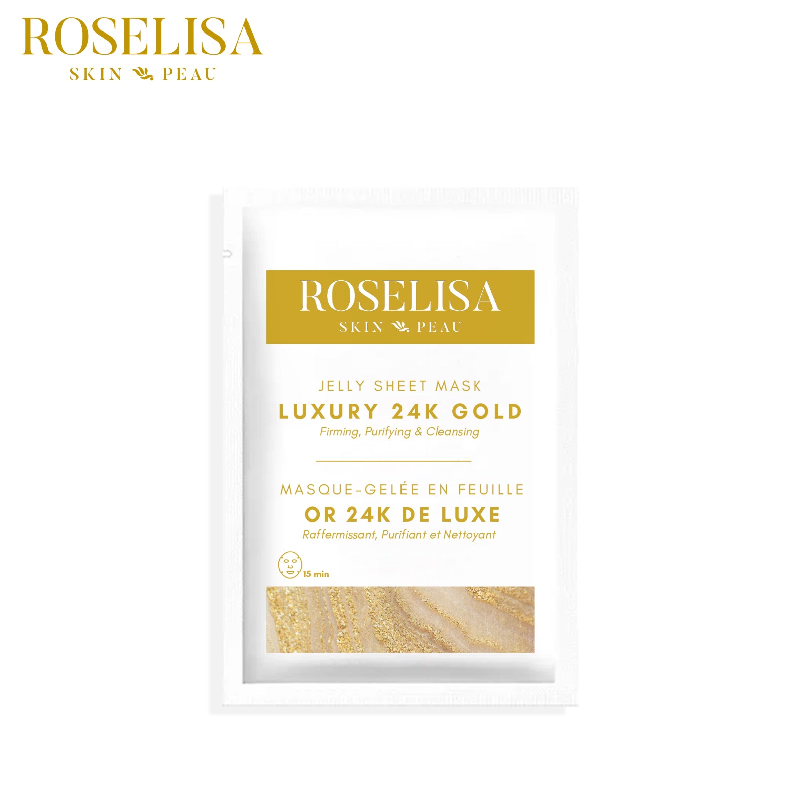 Roselisa – Jelly Sheet Mask – Luxury 24K Gold